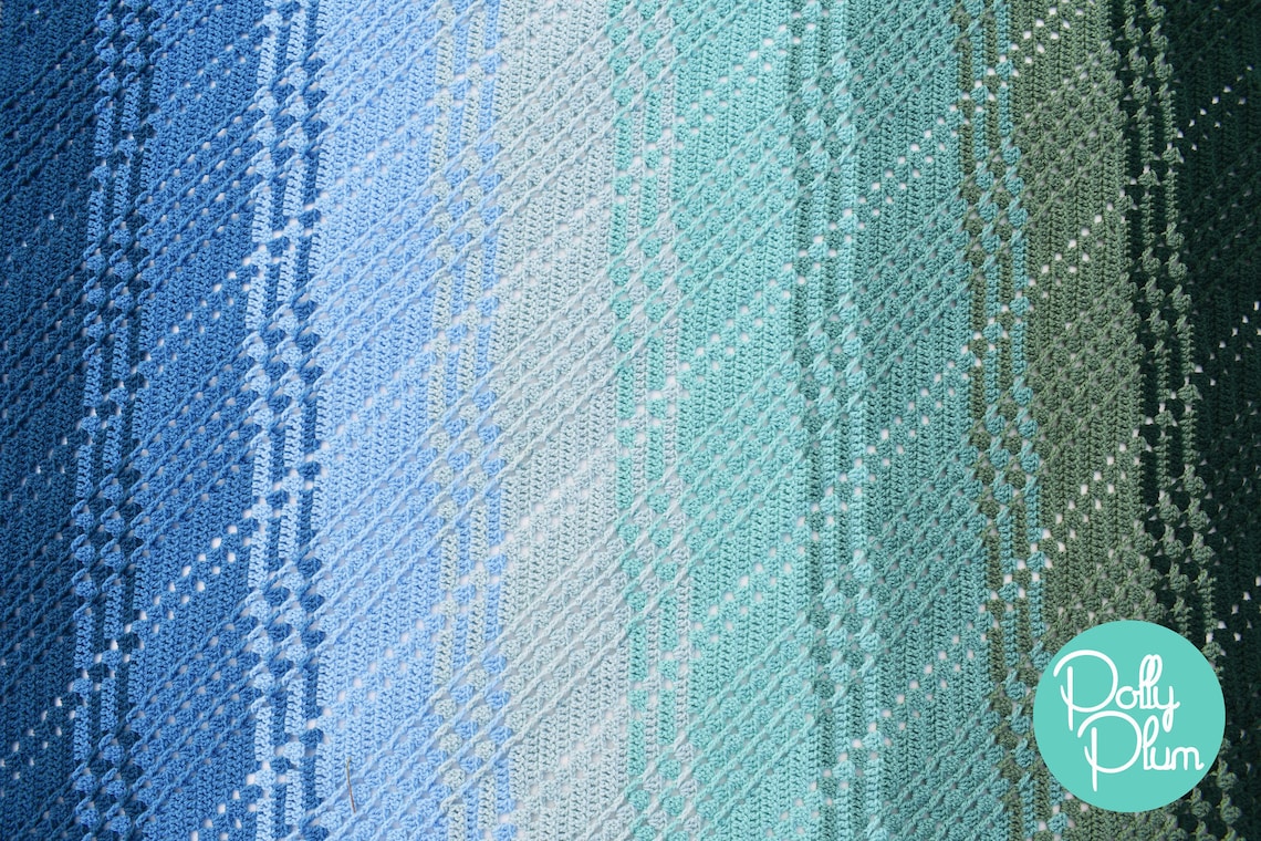 Crochet Pattern New Slant Crochet Afghan Pattern by Polly - Etsy