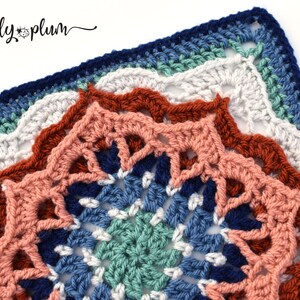 Crochet Pattern - Letitia Granny Square Afghan Block for Sampler ...