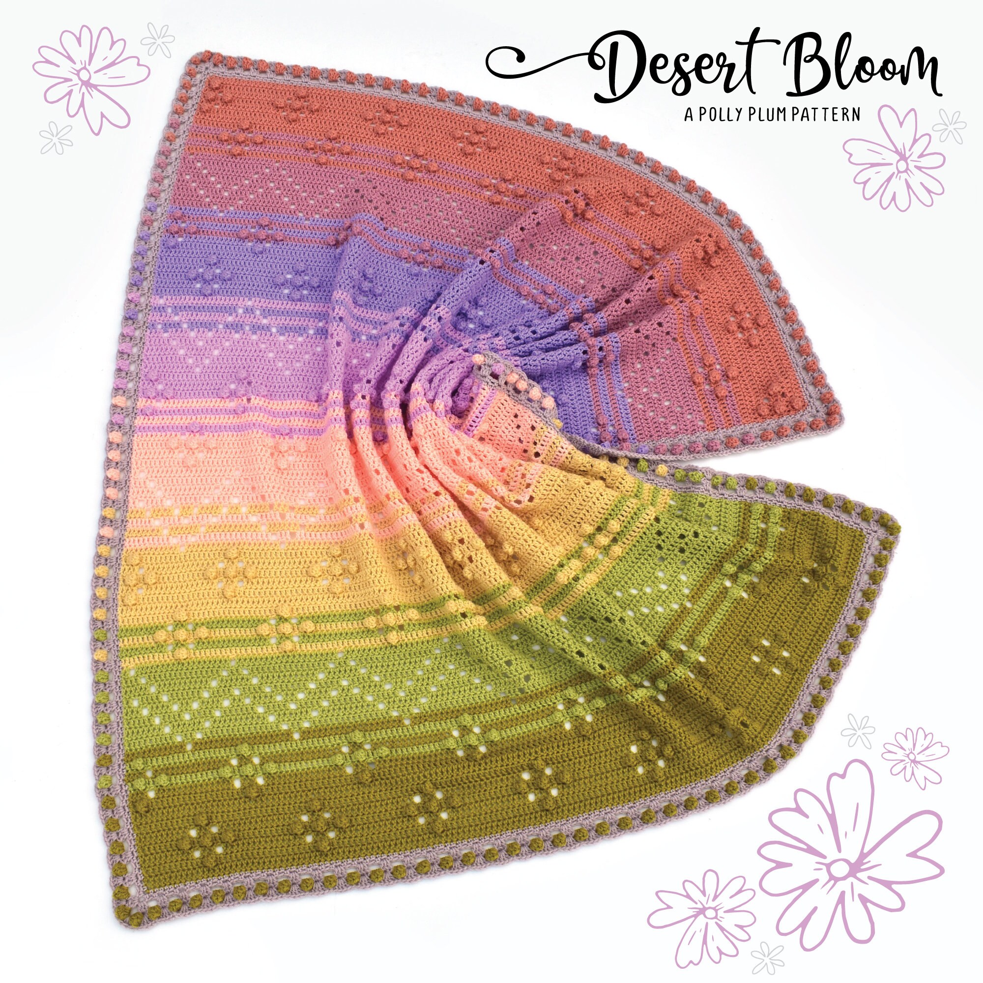 Crochet Pattern Popcorn Playground Four Unique Textured | Etsy