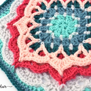Crochet Pattern - Letitia Granny Square Afghan Block for Sampler ...