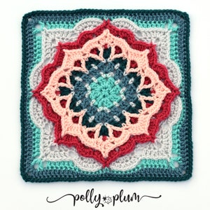 Crochet Pattern - Letitia Granny Square Afghan Block for Sampler ...
