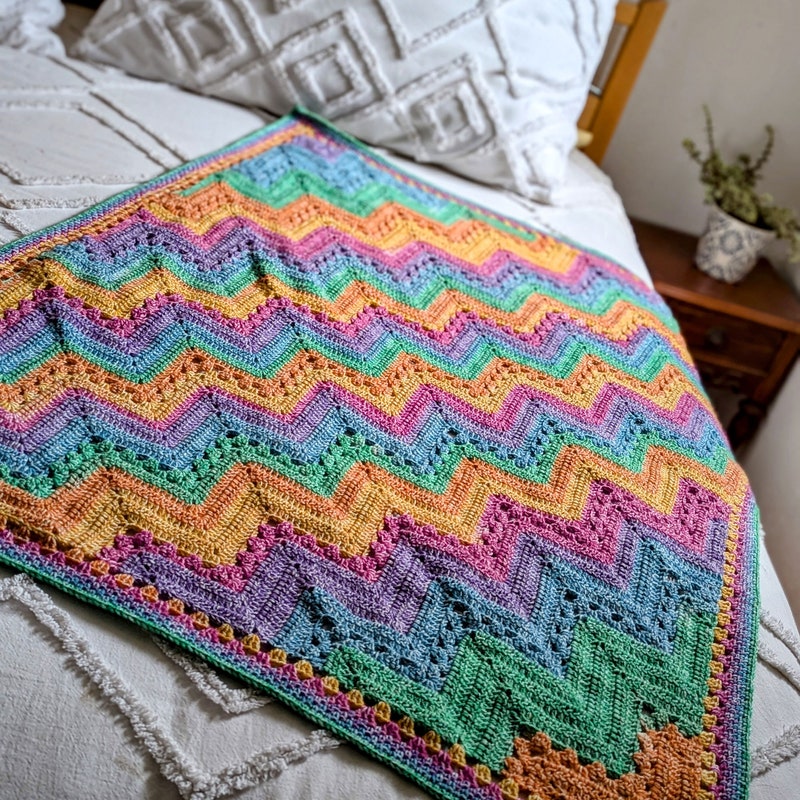 Blue Ripple Afghan - Etsy