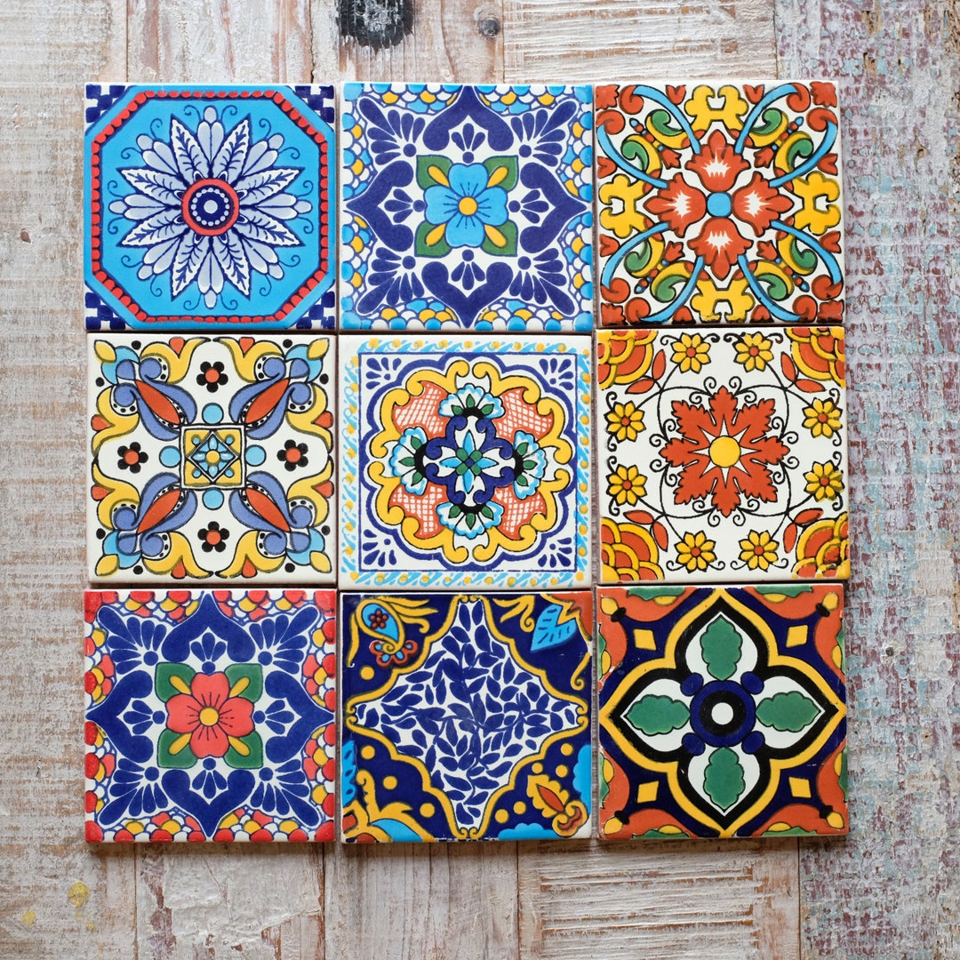 Tile Set of 9 Individual Tiles 10.5cm X 10.5cm Abuela9 - Etsy UK