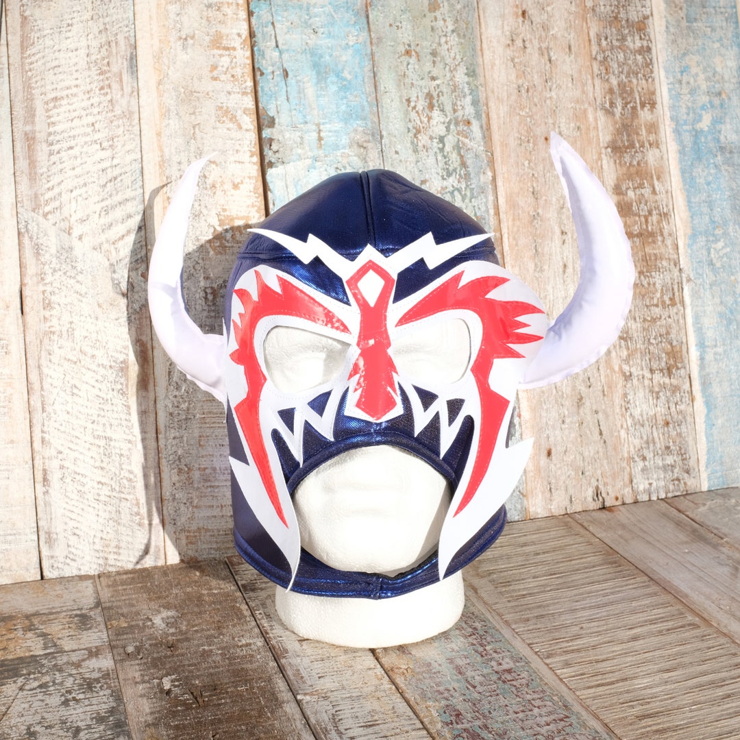 Mexican Lucha Libre Wrestling Mask Psychosis Blue/white/red - Etsy