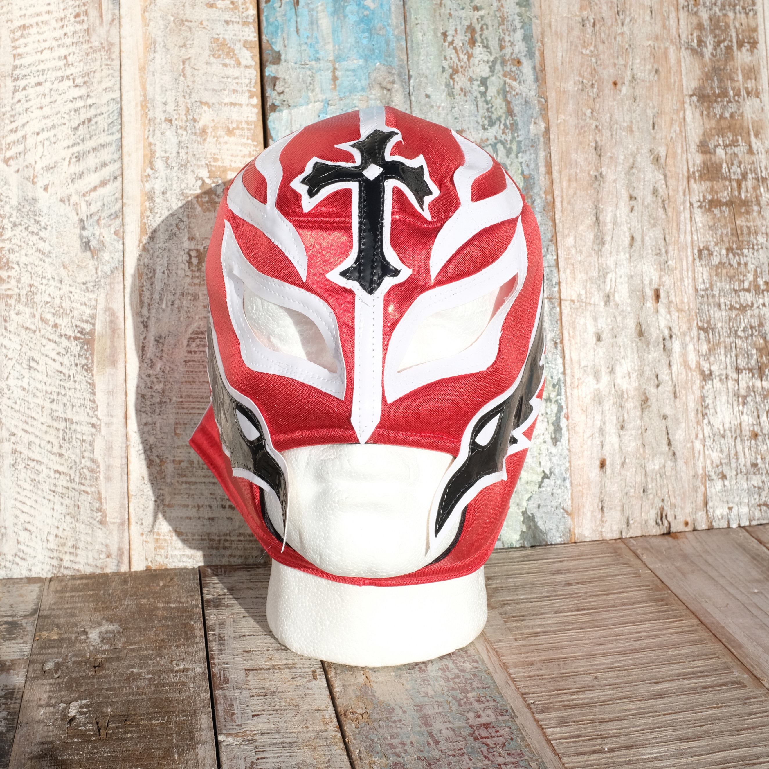 Mascara Rey Mysterio Vermelha E Branca