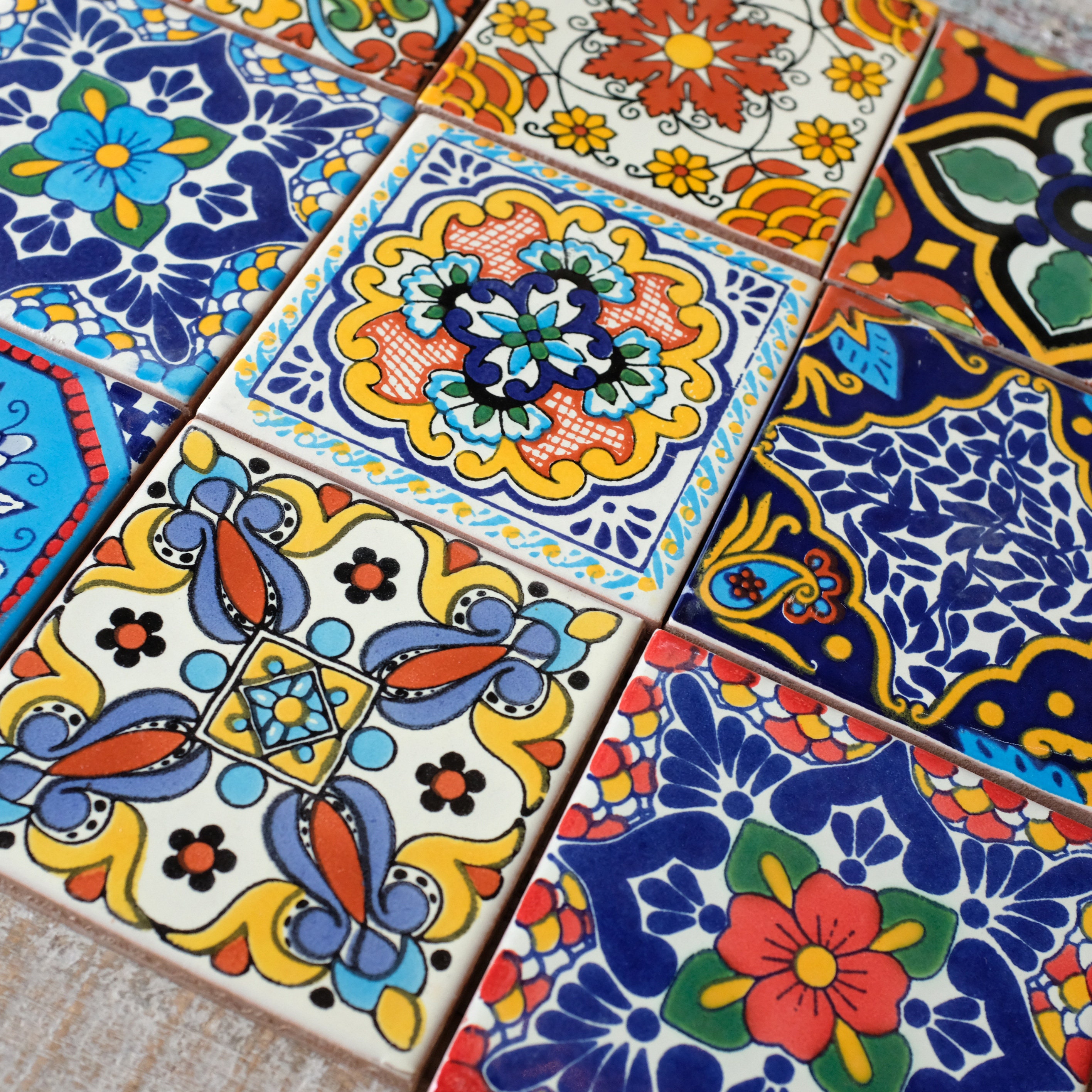 Tile Set of 9 Individual Tiles 10.5cm X 10.5cm Abuela9 - Etsy UK