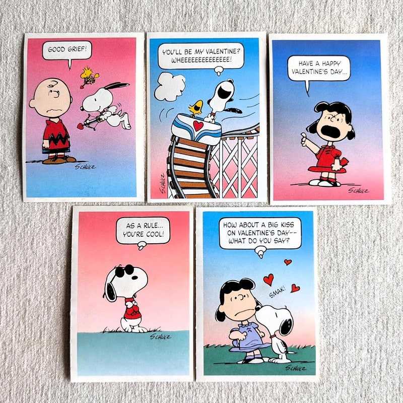 Snoopy Cards - Etsy