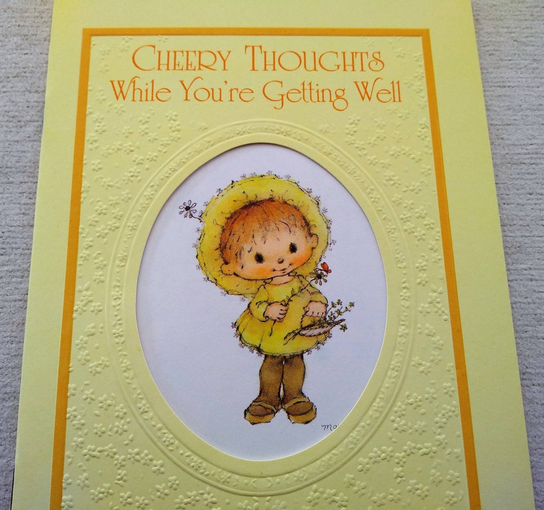 Unused Vintage MARY HAMILTON Hallmark Booklet Greeting Card | Get Well ...