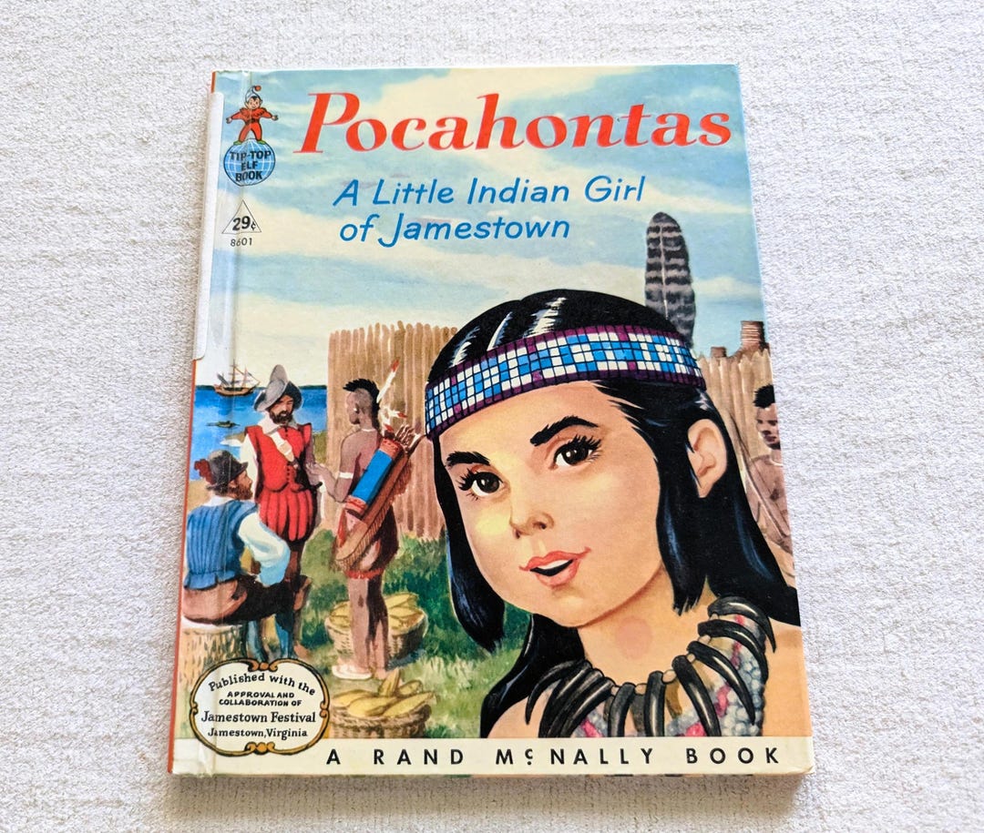 Vintage POCAHONTAS Children's Book A Little Indian Girl NATIVE AMERICAN ...