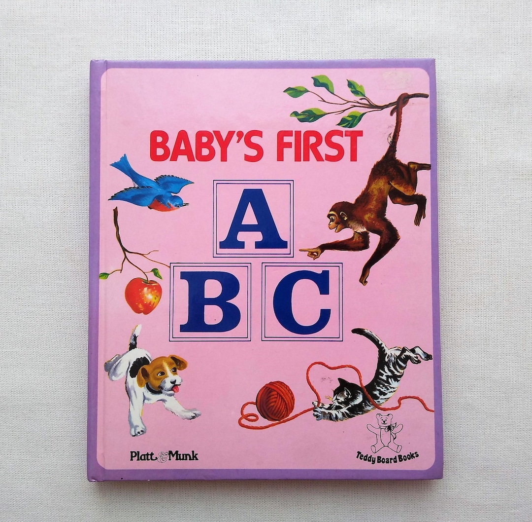 Vintage BABY'S FIRST ABC Board Book Alphabet Letters Vintage Children's ...