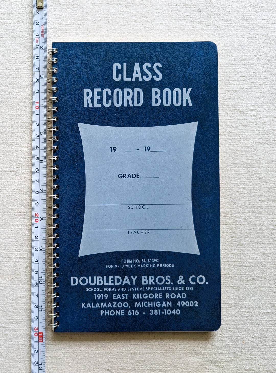 Vintage Unused CLASS Record Book BLUE | Back to School Educational ...