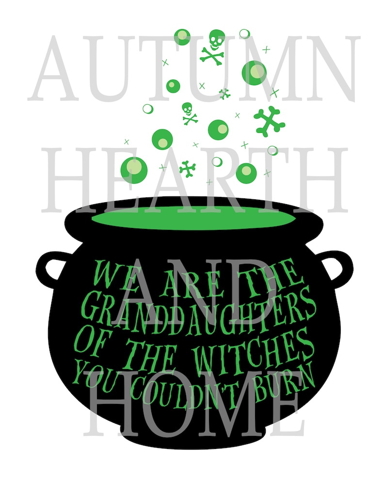 Witch Cauldron Quote, Halloween Printable -- Instant Download - Etsy