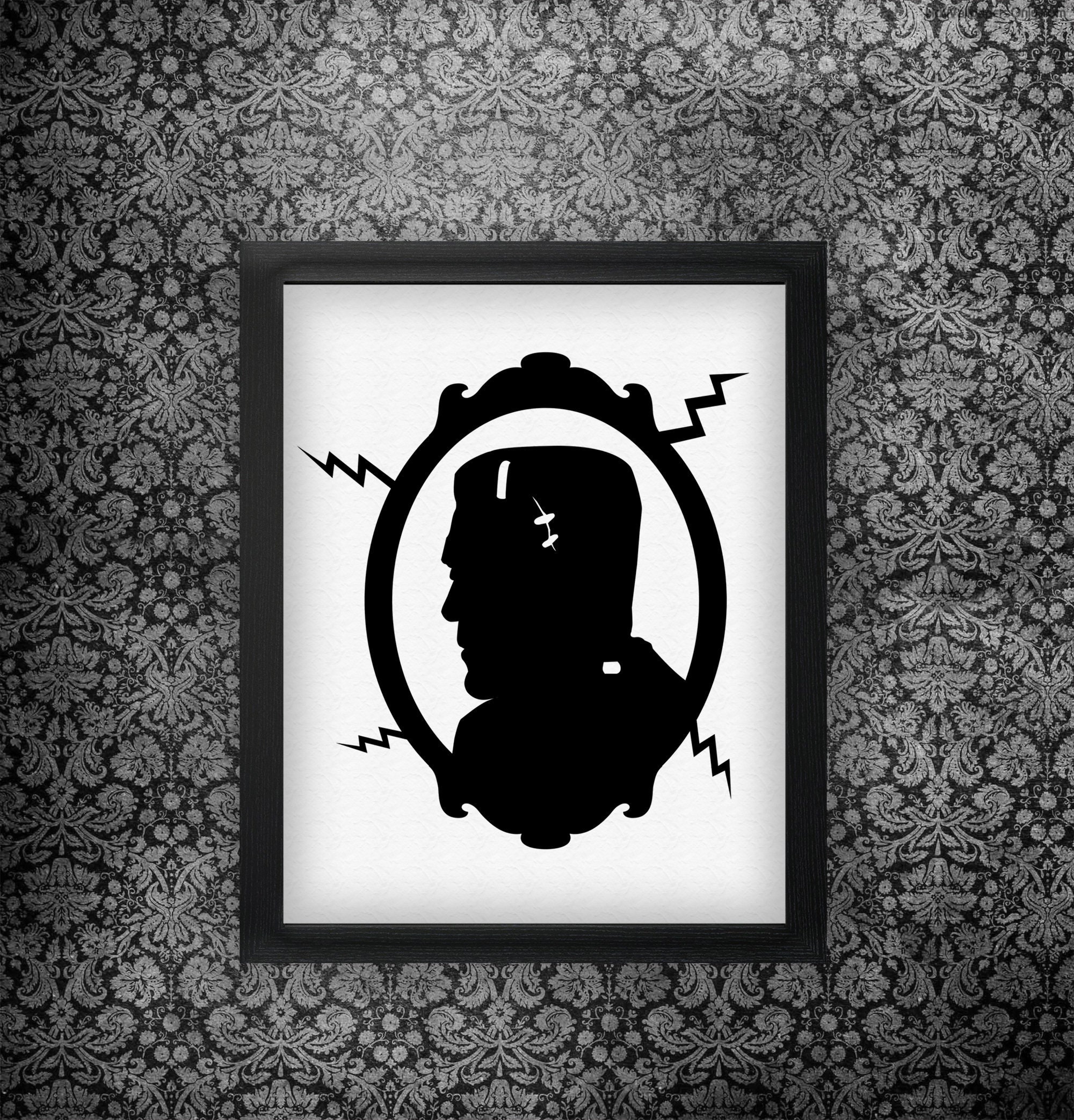 Gothic Frankenstein Silhouette, Halloween Printable/svg -- Instant ...