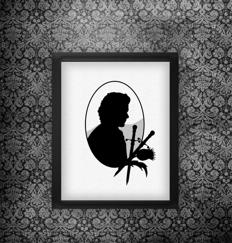 Jamie Fraser From Outlander Silhouette, Digital Art Printable/svg ...