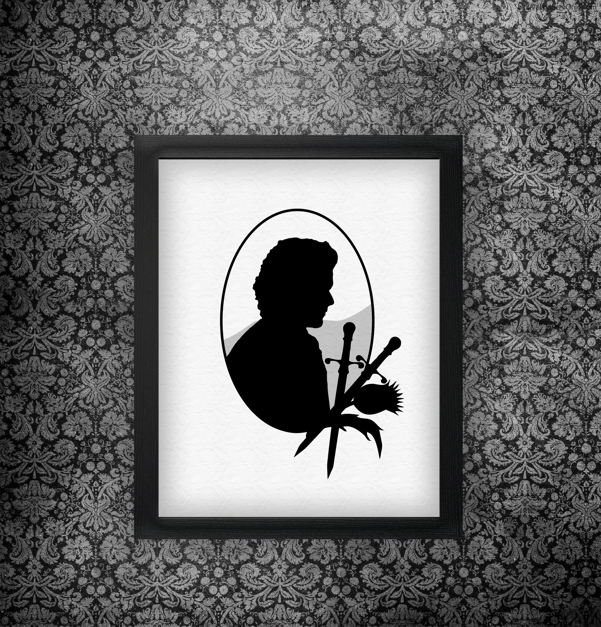 Jamie Fraser From Outlander Silhouette, Digital Art Printable/svg ...