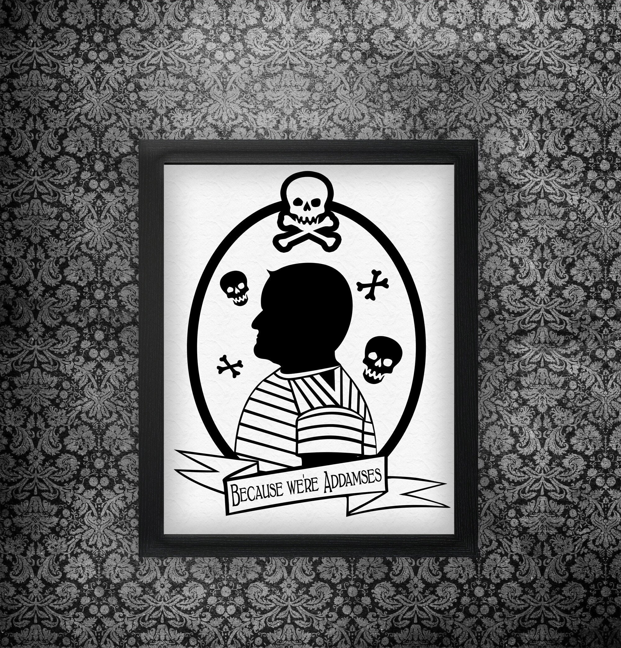 Pugsley Addams Silhouette Printable the Addams Family - Etsy UK