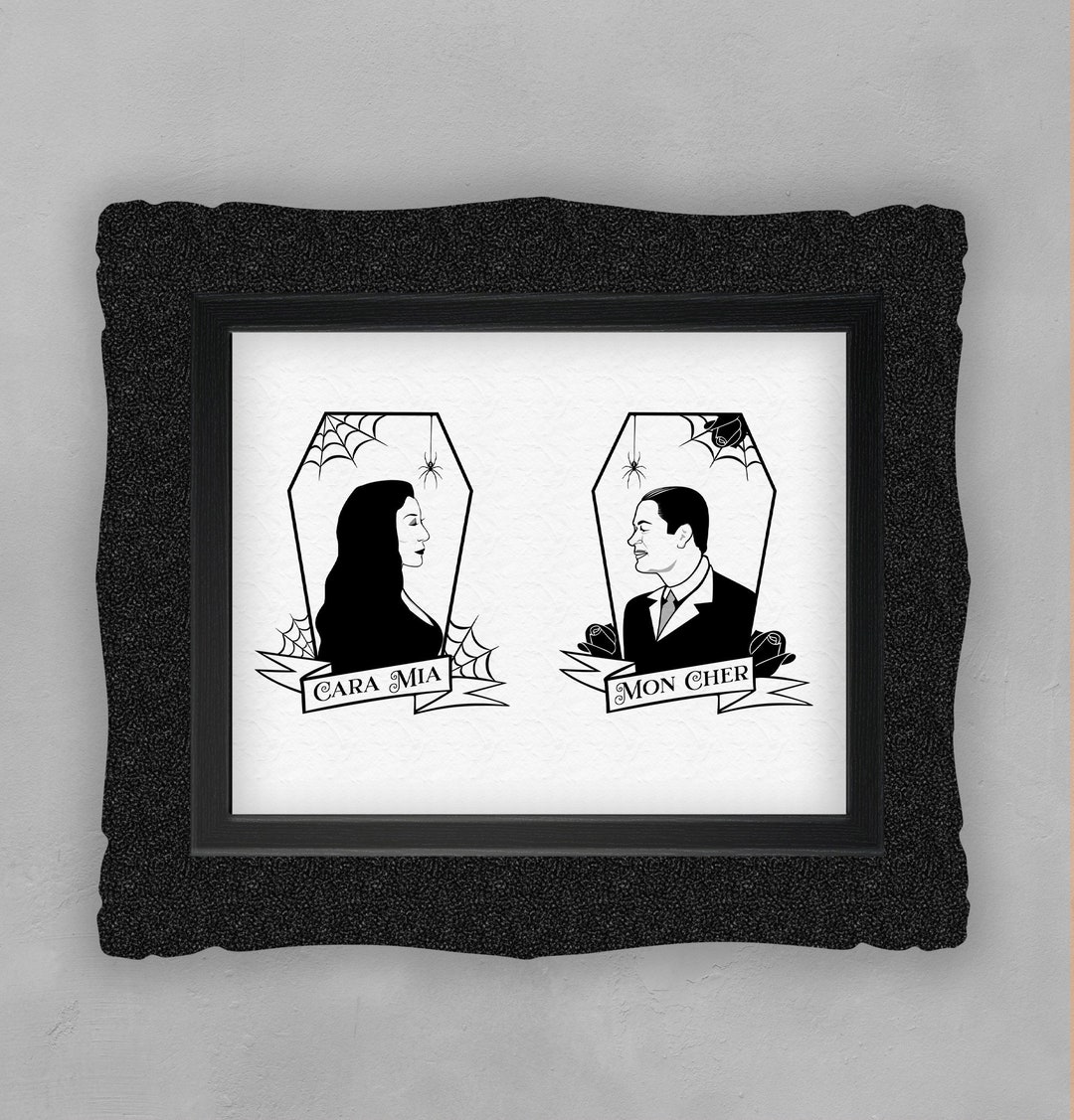 Gomez and Morticia Addams Printable/svg, the Addams Family -- Instant ...