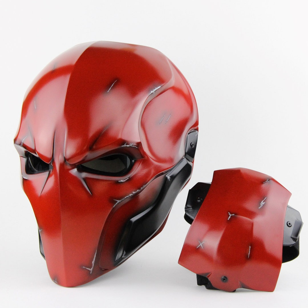 Red Hood Mask Red Hood Helmet Cosplay Battle Look DC Cosplay - Etsy