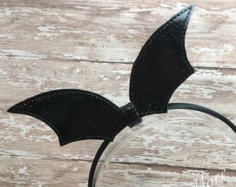 Black Bat Headband // Gothic Headband // Bat Wing Headband // Bat Bow ...