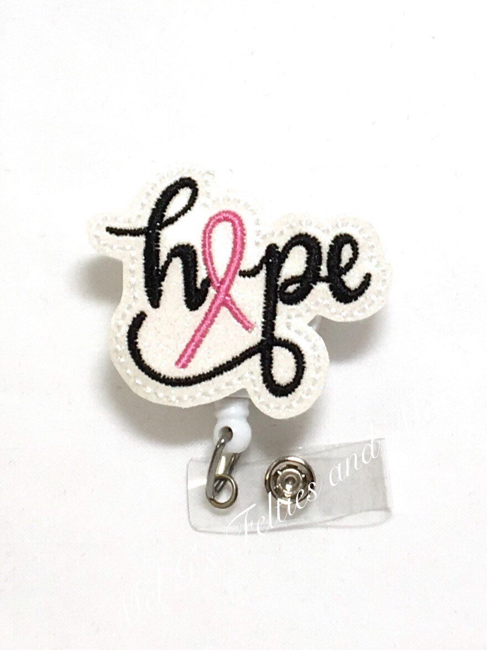 Awareness Badge Reel, Hope Badge Holder,nurse Badge Reel,breast Cancer ...