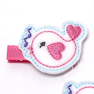 Song Bird Hair Clip, Love Bird Hair Bow, Valentine's Day Hair Bow ...