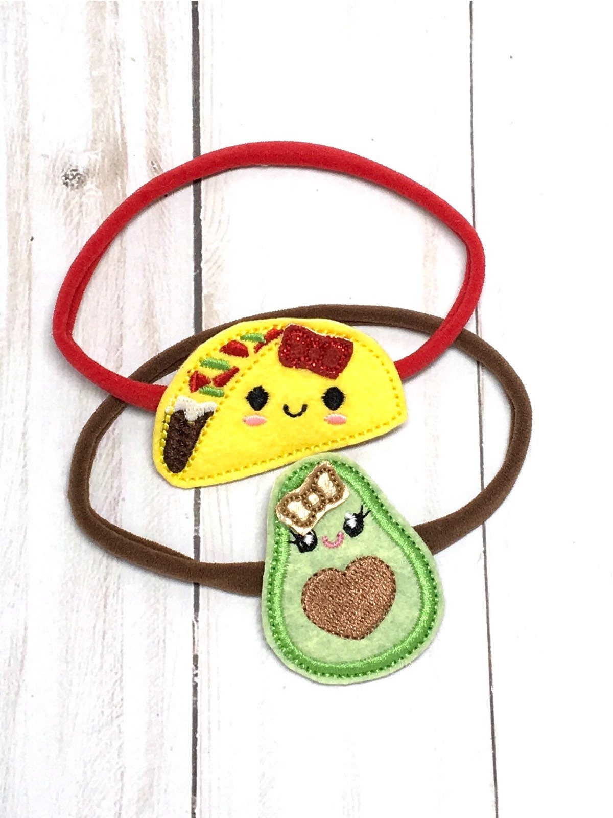 Taco Headband, Avocado Headband, Taco and Avocado Nylon Headband Set ...