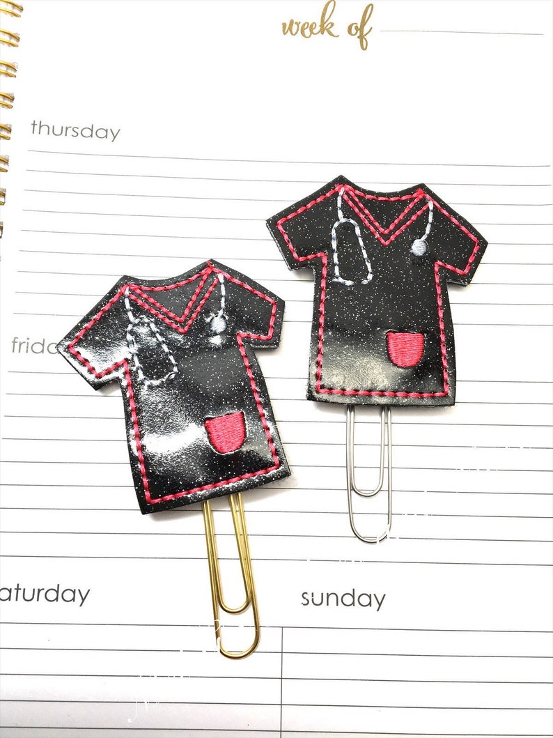 Scrub Top Planner Clip Scrub Top Paper Clip Scrubs Paper | Etsy
