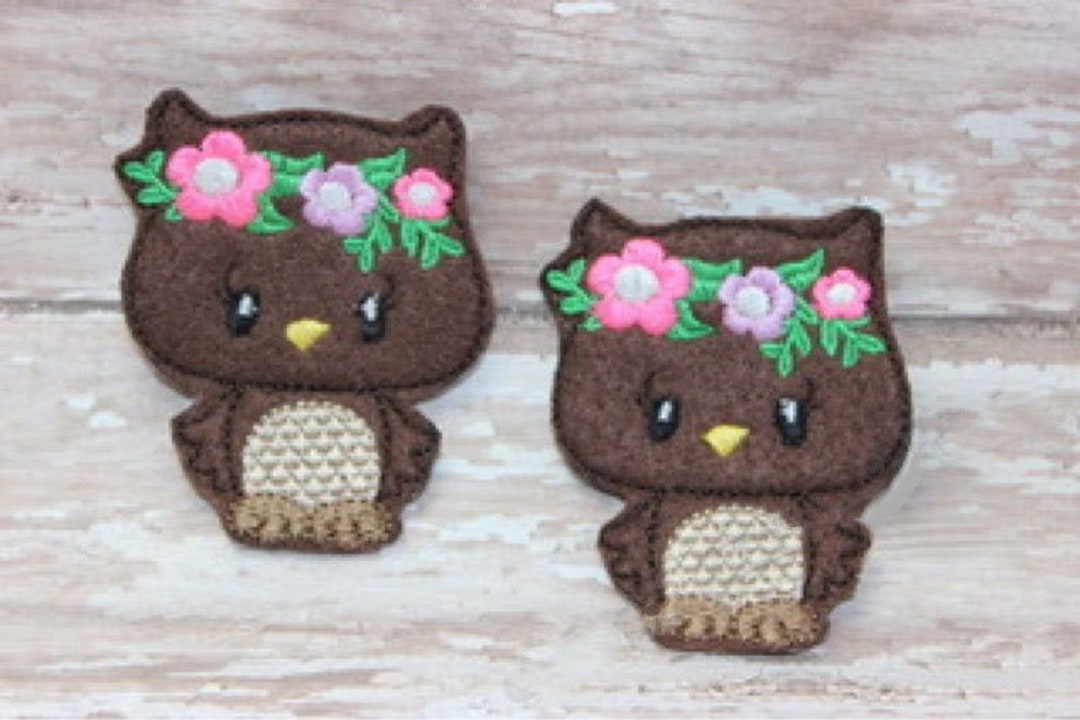 Owl Feltie, Woodland Animal Feltie, Nursery Feltie Embellishment, Zoo ...