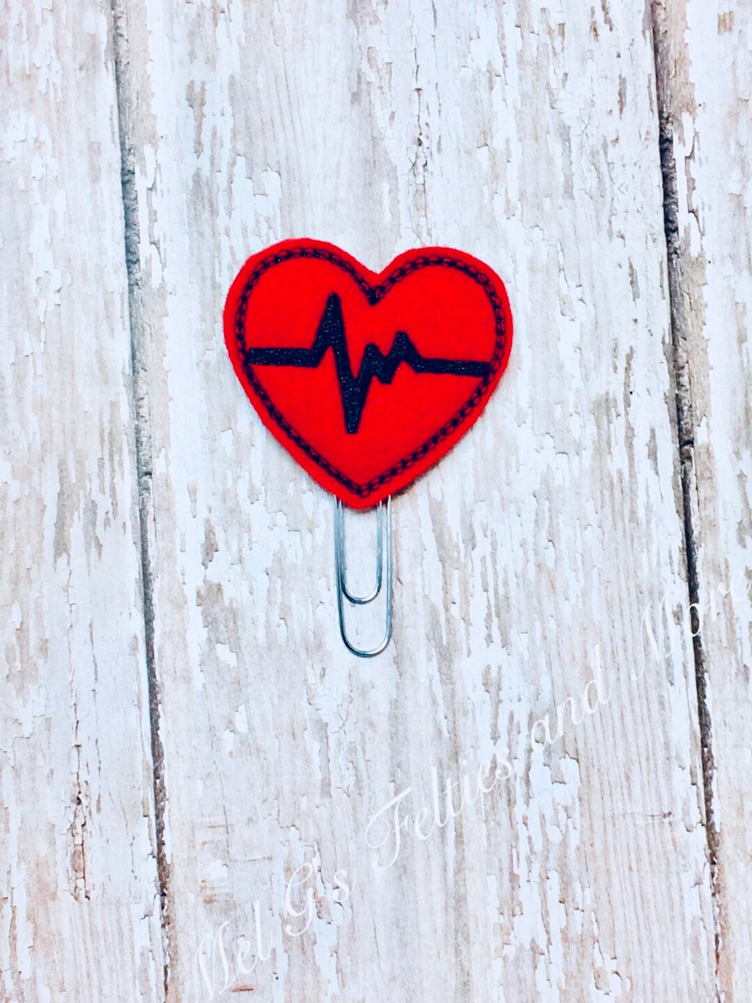 Heart EKG Planner Clip, Medical Planner Clip, Nurse Planner Clip ...