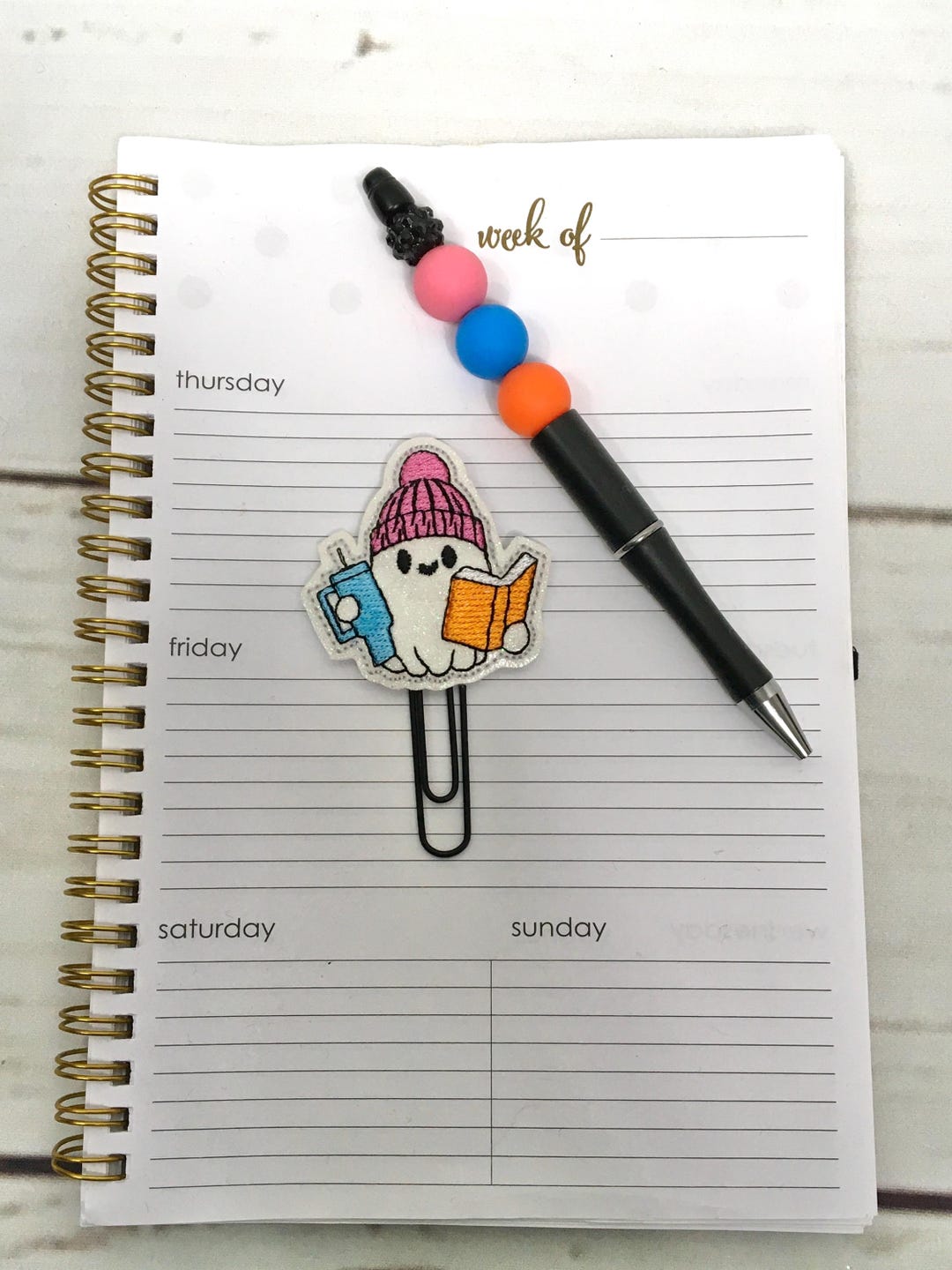 Ghost Planner Paper Clip, Halloween Planner Clip, Book Paper Clip ...