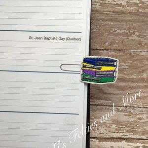 Book Planner Clip, Book Stack Planner Clip, Teacher Planner Clip, Book ...