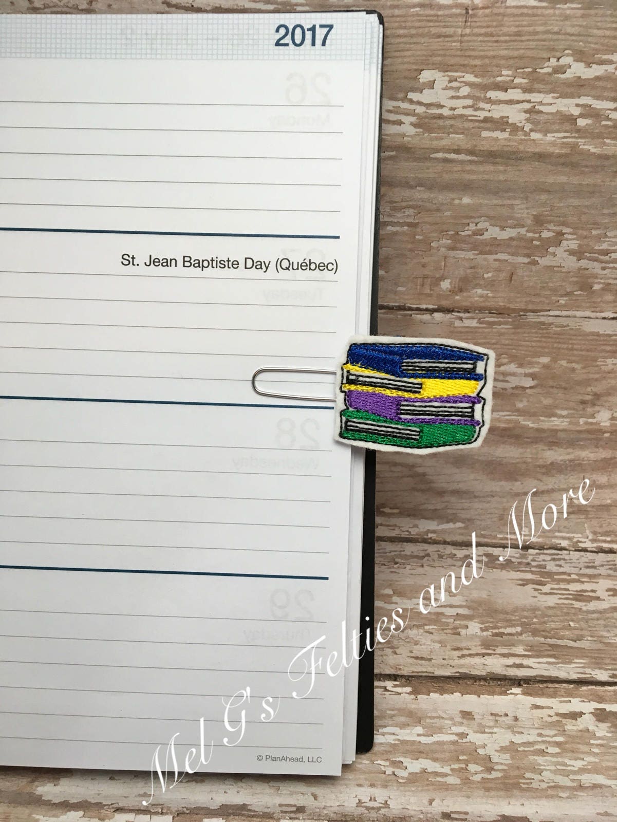 Book Planner Clip Book Stack Planner Clip Teacher Planner - Etsy