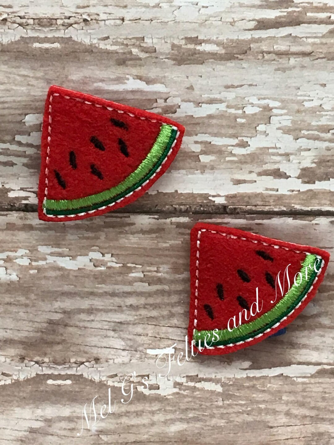 Watermelon Feltie, Watermelon Felties, Summer Felties, Embroidered Felt ...