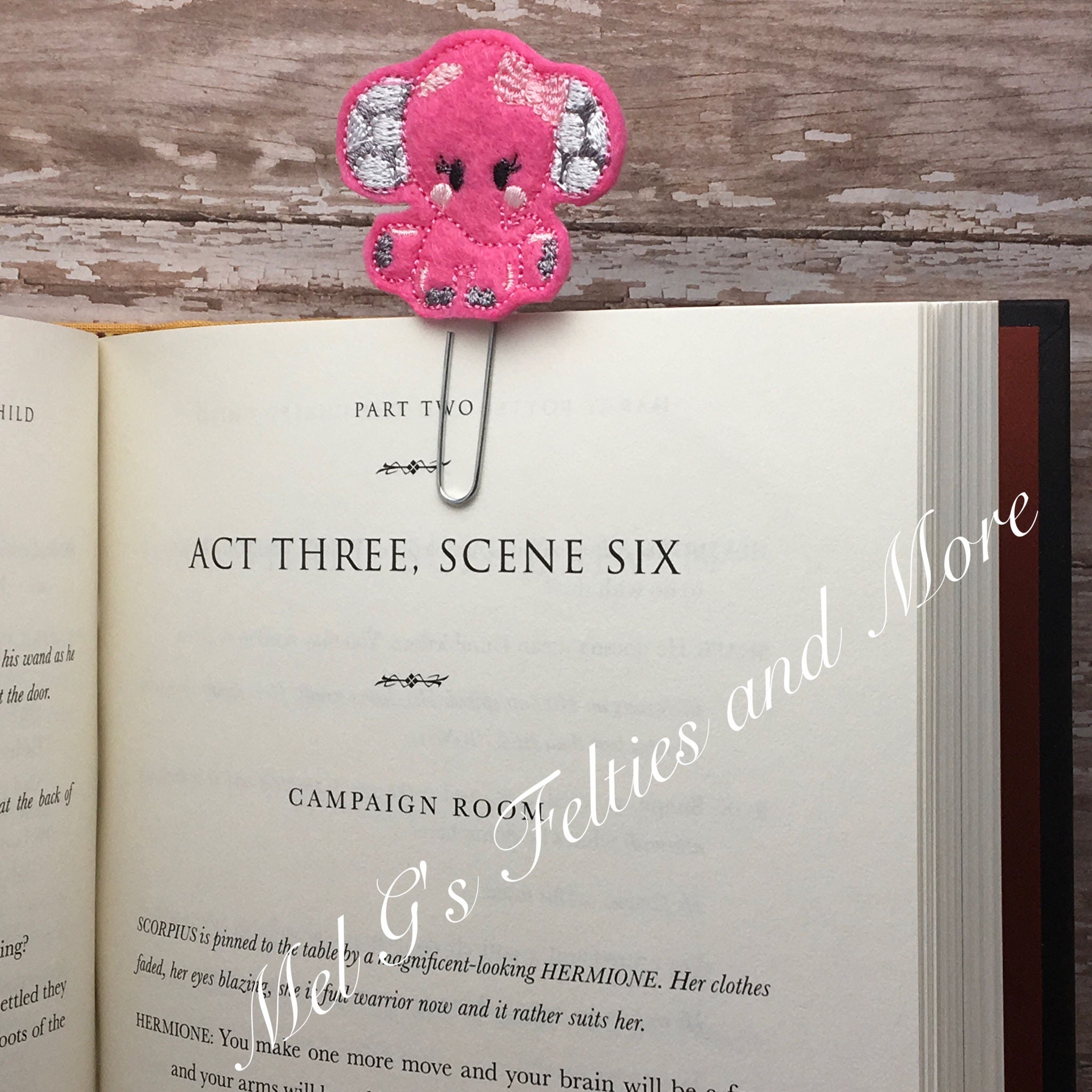 Elephant Planner Clip, Teacher Planner Clip, Felt Paper Clip,book Mark ...
