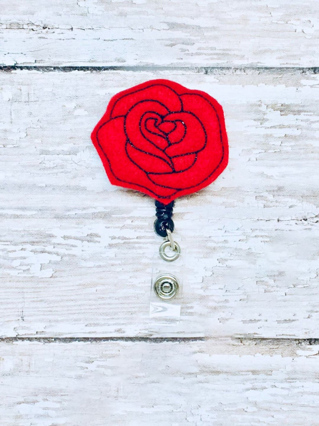 Rose Badge Reel, Badge Topper, Nurse Badge Reel, RN Badge Reel, ID ...
