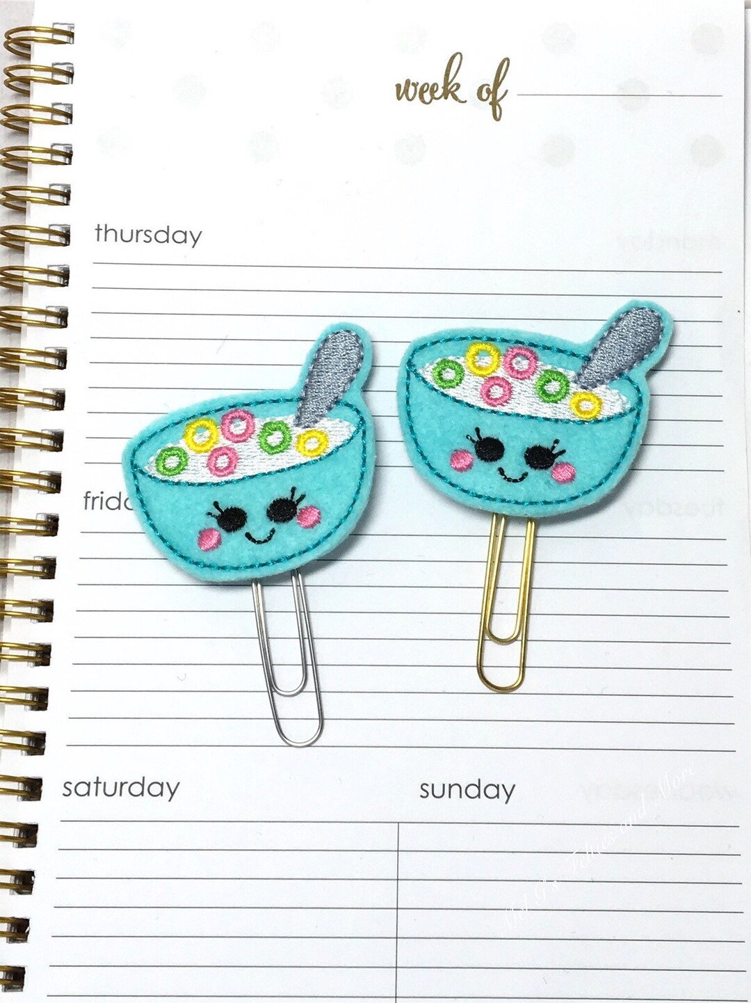 Cereal Planner Clip, Cereal Paper Clip, Breakfast Planner Accessory ...