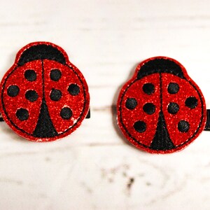Ladybug Hair Clip, Ladybug Hair Bow, Garden Hair Clip, Toddler Hair ...