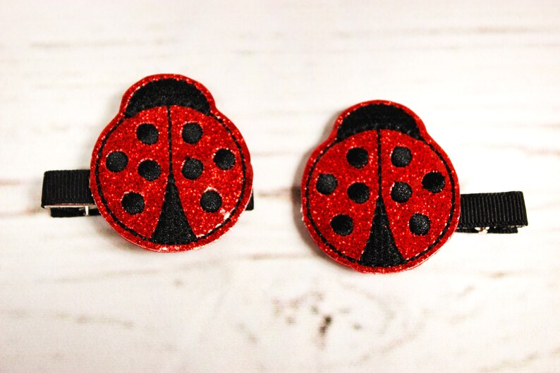 Ladybug Hair Clip Ladybug Hair Bow Garden Hair Clip Toddler - Etsy