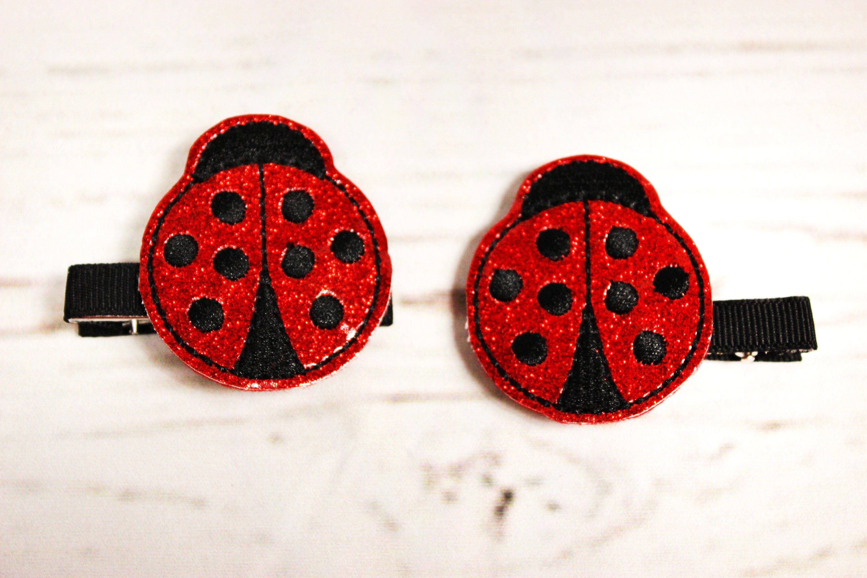 Ladybug Hair Clip Ladybug Hair Bow Garden Hair Clip Toddler - Etsy