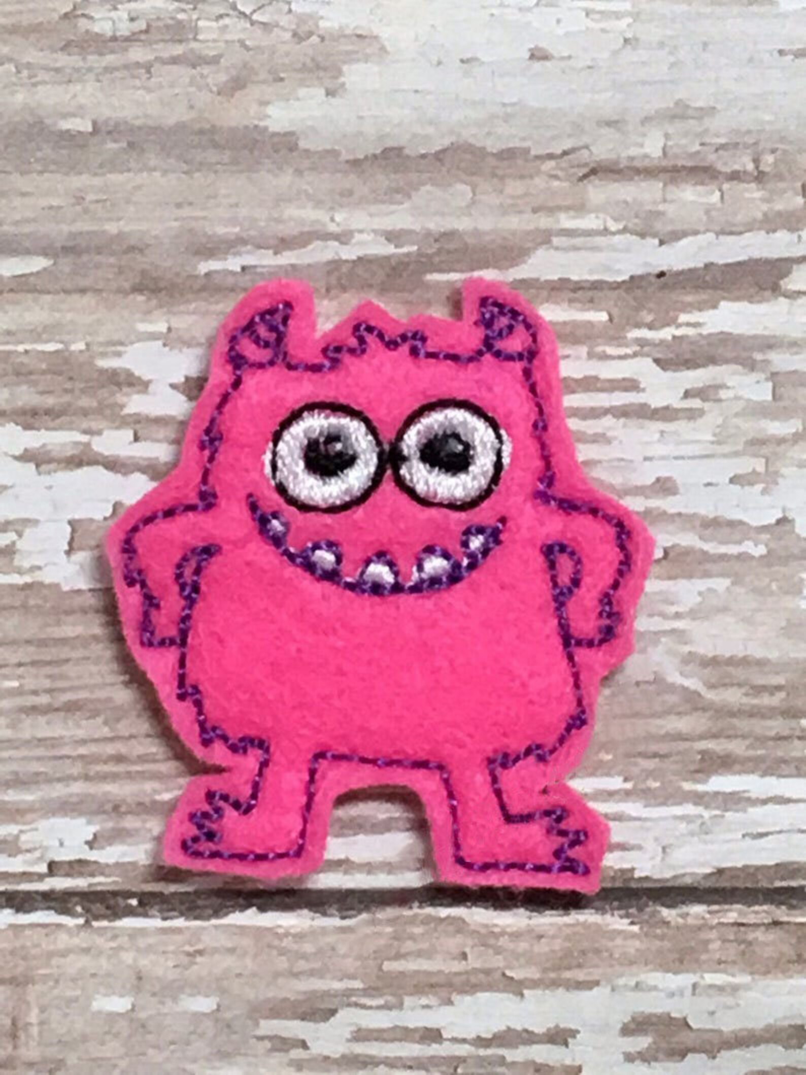 Monster Feltie, Monster Felties, Pink Monster Feltie Embellishment, Cut ...