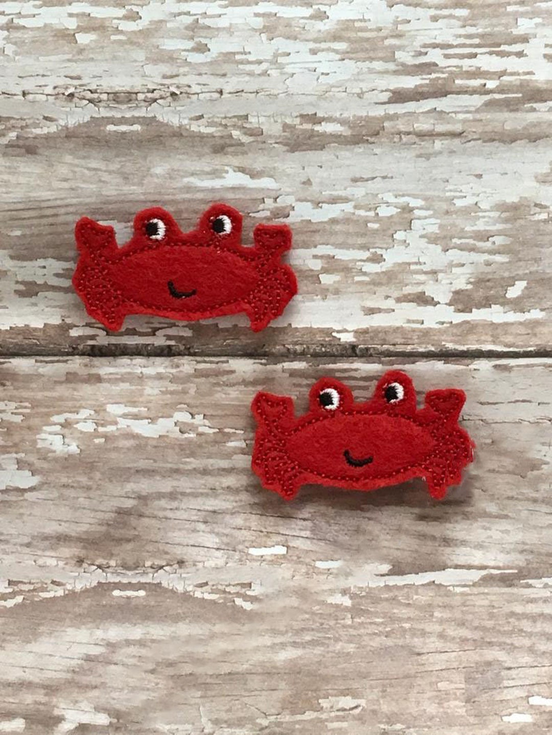Crab Feltie, Crab Felties, Beach Feltie, Animal Feltie, Embroidered ...
