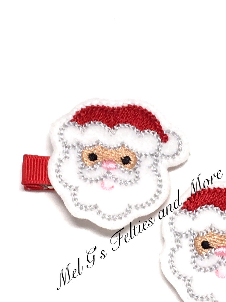 Santa Claus Hair Clip, Santa Claus Hair Bow, Santa Hair Clip, Christmas ...