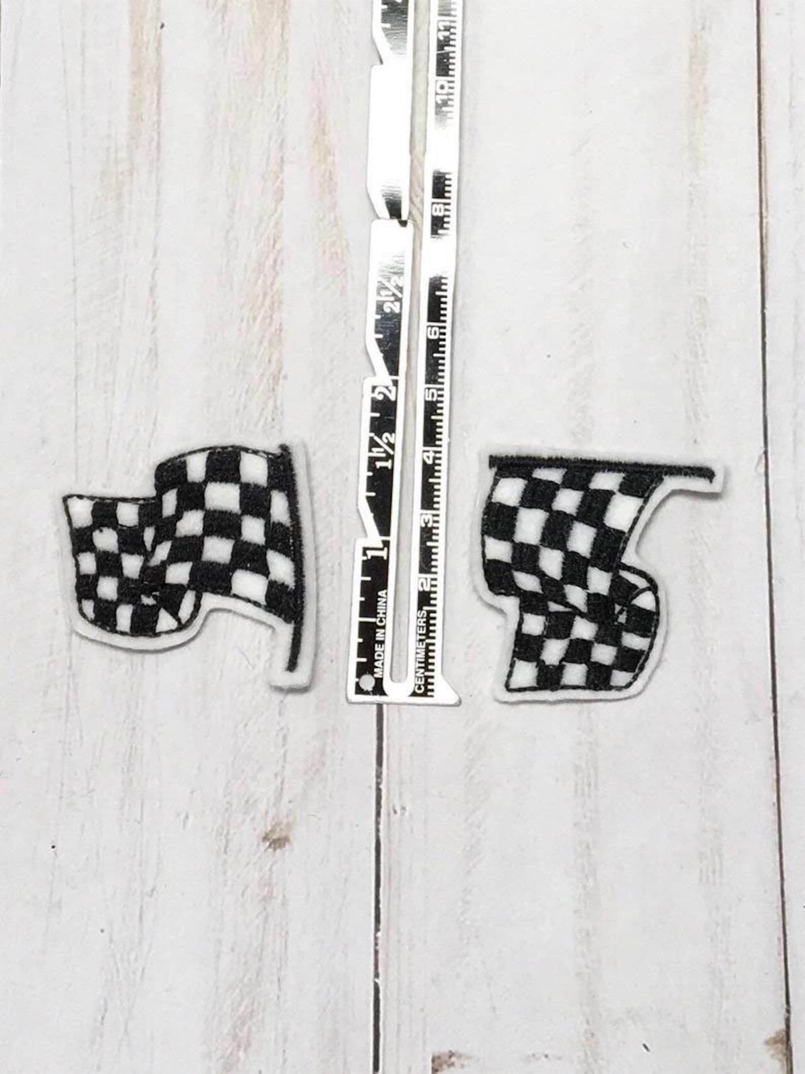 Checkered Flag Feltie, Flag Feltie, Racing Feltie, Race Car Feltie ...