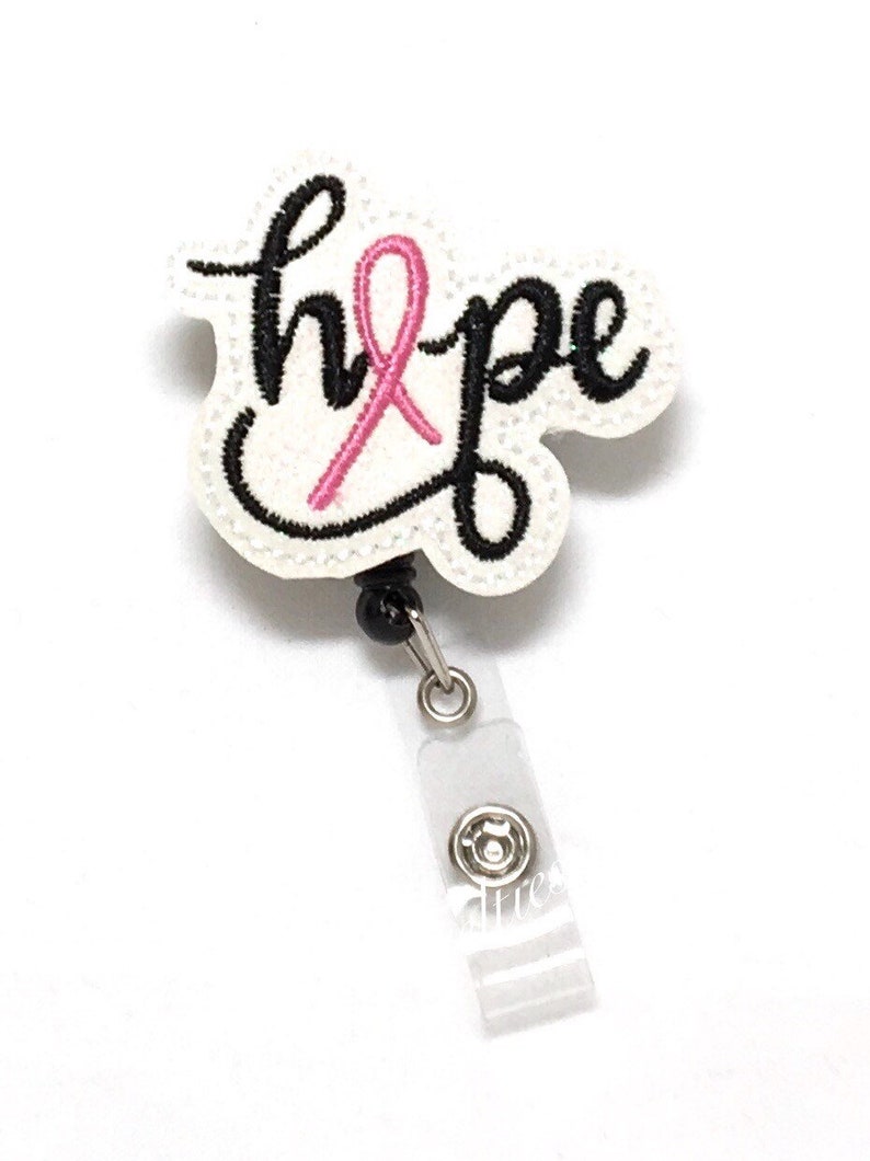 Awareness Badge Reel, Hope Badge Holder,nurse Badge Reel,breast Cancer ...