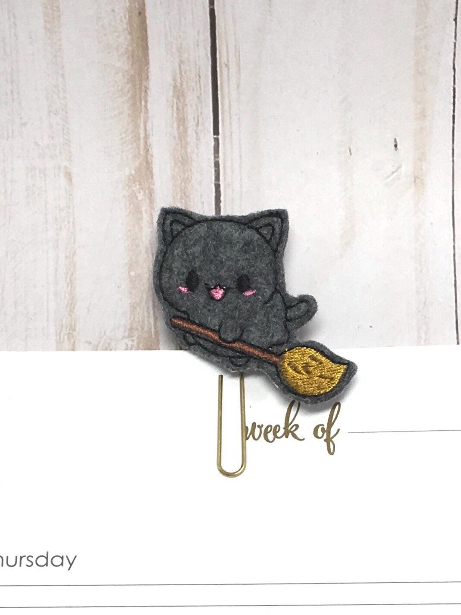 Cat Planner Clip, Witch Planner Clip, Halloween Planner Clip, Kitty ...