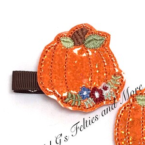 Pumpkin Hair Clip, Halloween Hair Clip, Toddler Hair Clips ...