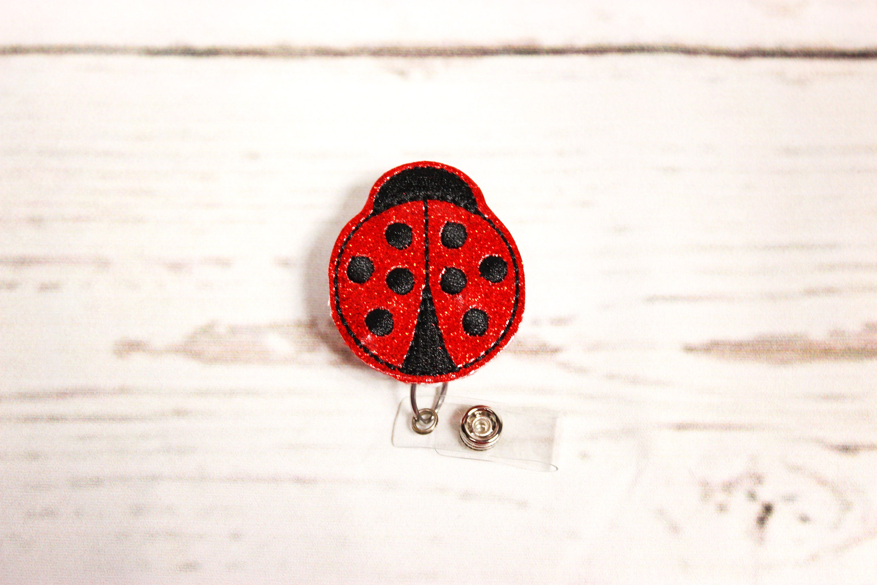 Ladybug Badge Reel, Nurse Badge Reel, Nurse Badge Holder, Garden Badge ...