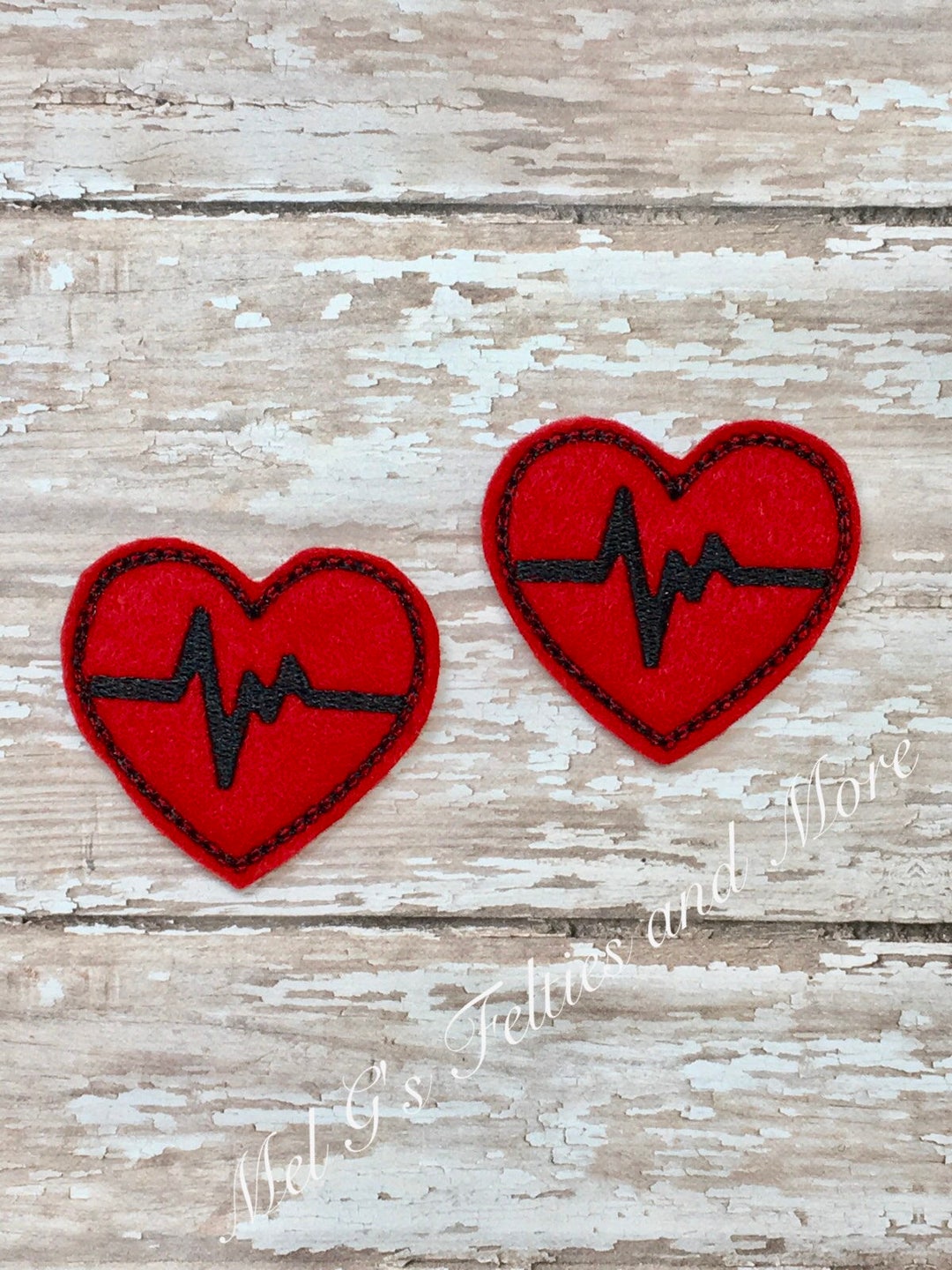 EKG Heart Feltie, Nurse Feltie, Medical Feltie, Doctor Feltie, Badge ...