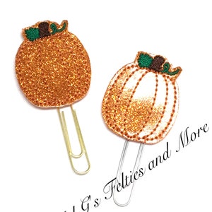 Pumpkin Planner Clip, Pumpkin Paper Clip, Pumpkin, Fall Planner Clip ...