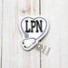 Stethoscope Badge Reel, LPN Badge Reel, Nurse Badge Reel, RN Badge Reel ...